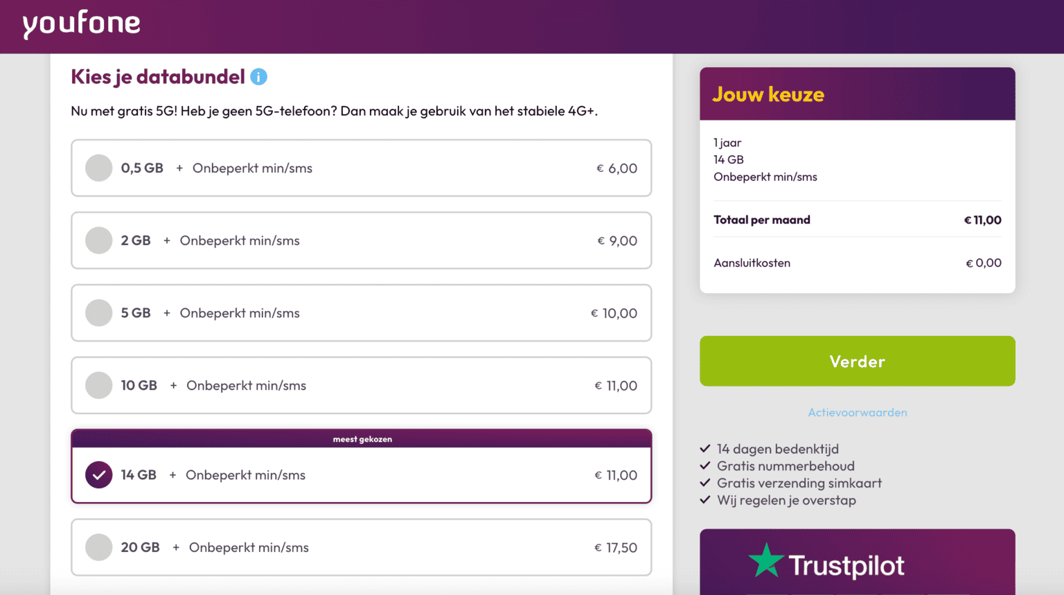 Youfone stapelkorting - Mr FOB